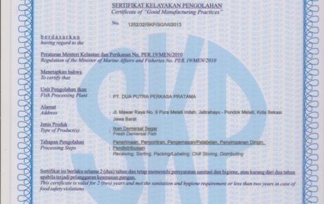 SKP – Ikan Pelapis Segar - PT. Dua Putra Perkasa